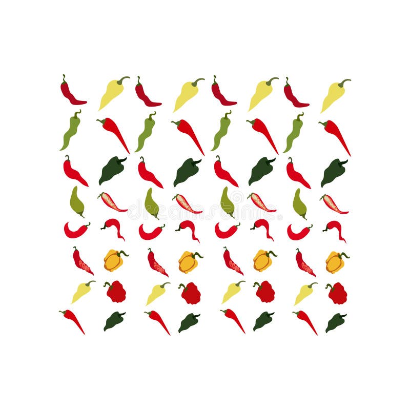 Pepper Spices Pattern Free Vector Illustration Stock Illustration ...