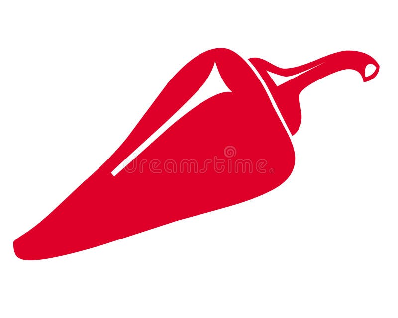 Red Chili Pepper with Fire. Logo Stock Vector - Illustration of icon ...