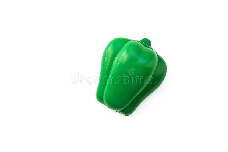 Pepper. Toy Plastic Vegetable Isolated on White Background. Plastic ...