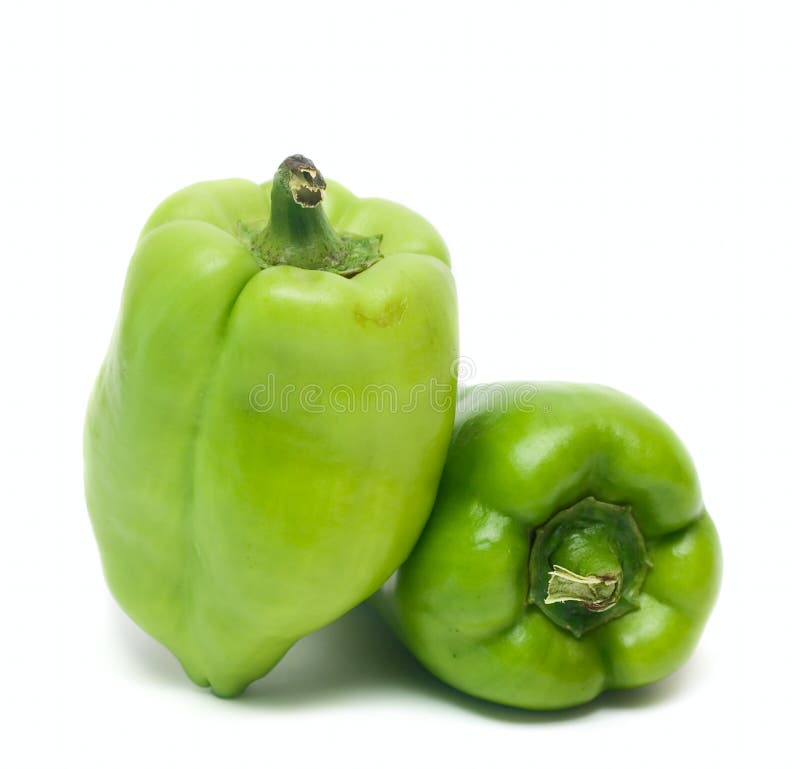 Pepper Vegetable Isolated on White Stock Photo - Image of vitamin ...