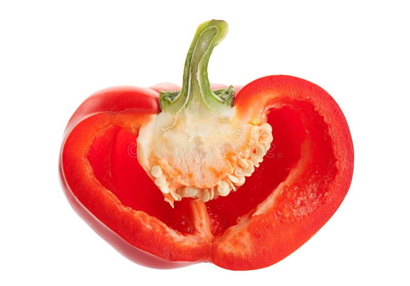 Pepper Vegetable Isolated on White Stock Photo - Image of freshness ...