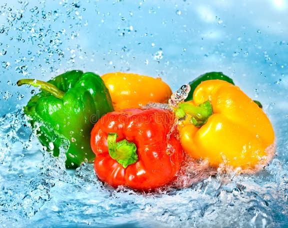 Pepper and water stock photo. Image of ripple, freshness - 14806088