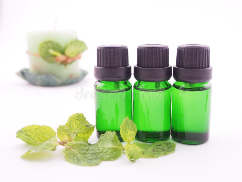 Peppermint aroma oil stock photo. Image of aroma, tools - 96790318