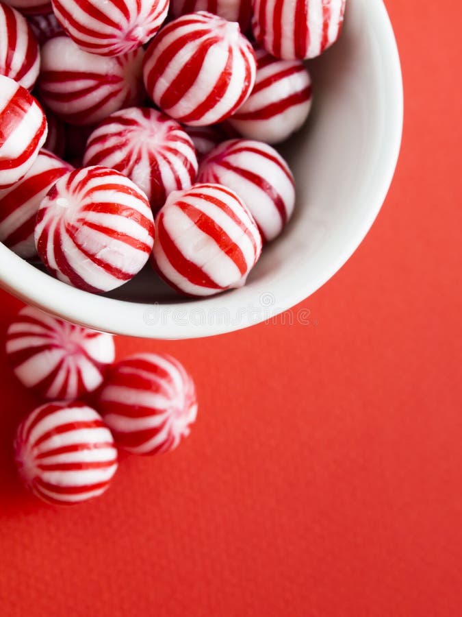 Peppermint Candies, Round Mints Closeup Stock Image - Image of fruit ...