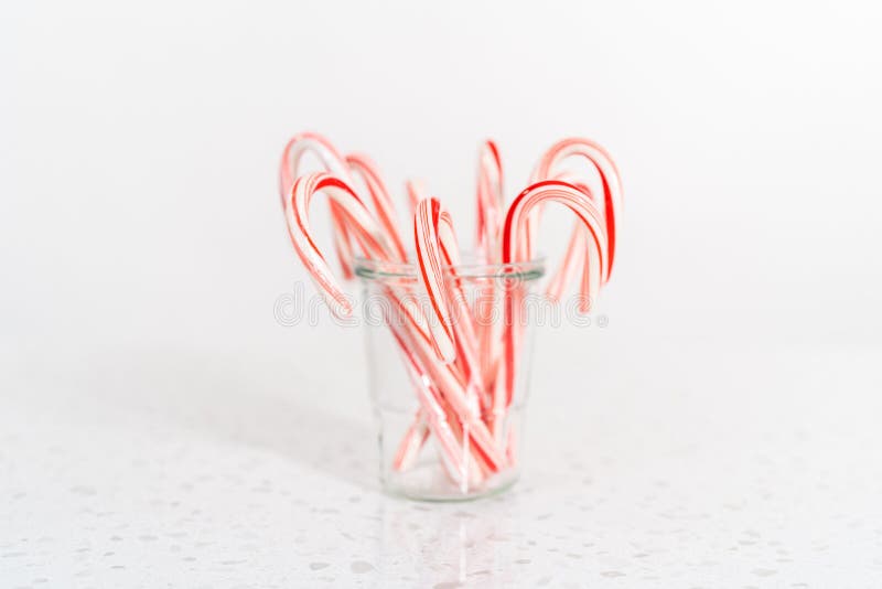 Candy Cane Chocolate Covered Pretzel Rods Stock Image - Image of food ...