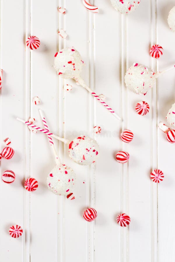 Peppermint Chocolate Cake Pops Stock Photo - Image of confection, small ...