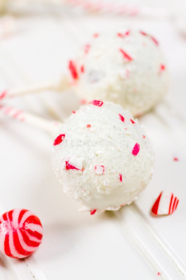 Peppermint Chocolate Cake Pops Stock Image - Image of treat, candy ...