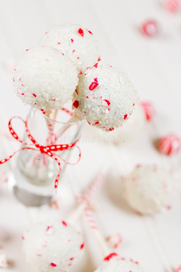 Peppermint Chocolate Cake Pops Stock Image - Image of candies ...