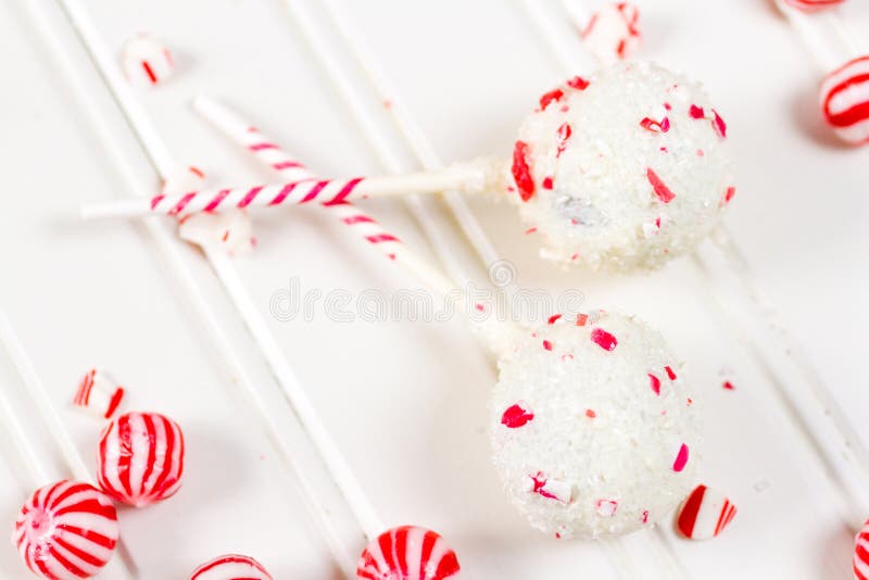 Peppermint Chocolate Cake Pops Stock Image - Image of small, sweets ...