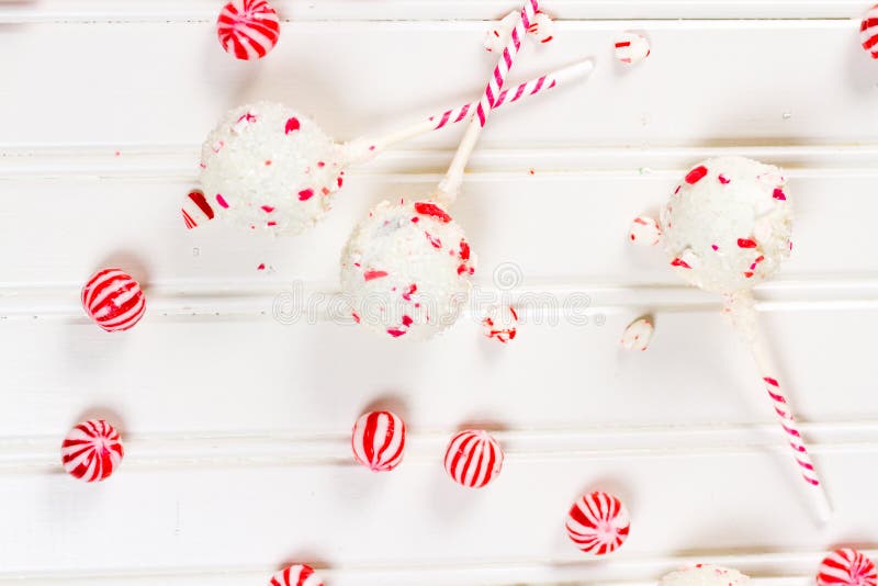 Peppermint Chocolate Cake Pops Stock Photo - Image of small, pastrie ...