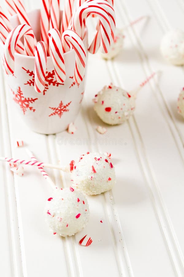 Peppermint Chocolate Cake Pops Stock Photo - Image of dessert, holiday ...