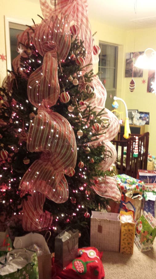 Peppermint Christmas Tree stock image. Image of ornaments - 48767419