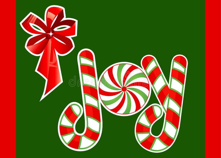 Peppermint Joy card stock vector. Illustration of closeup - 27474494