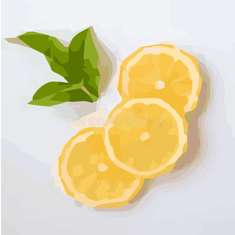 Peppermint Lemon Slices for Your Ideas Stock Illustration ...