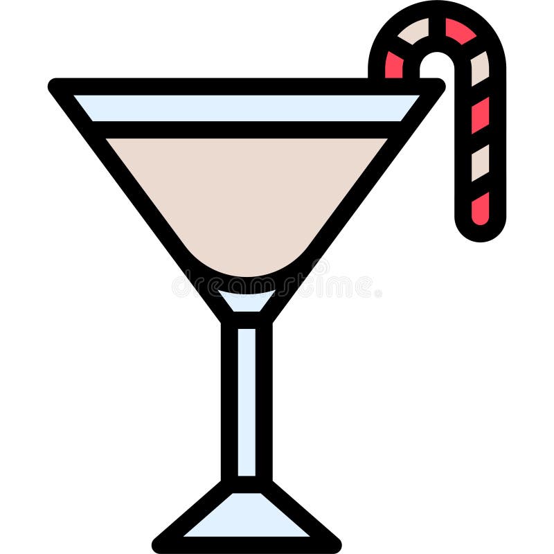 Peppermint Martini Cocktail Icon, Alcoholic Mixed Drink Vector Stock ...
