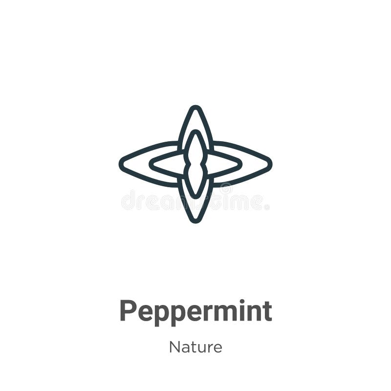 Peppermint Outline Vector Icon. Thin Line Black Peppermint Icon, Flat ...