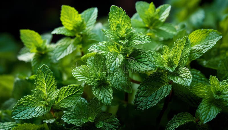 Peppermint Plant Scient. Name Mentha Piperita, AI Generated Stock ...