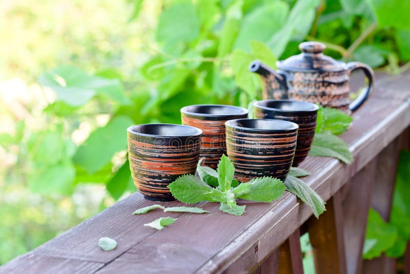 Peppermint tea stock photo. Image of ceramic, horizontal - 42307992