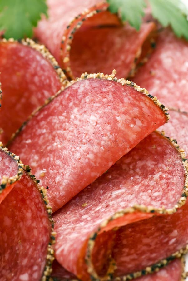 Pepperoni stock photo. Image of spicy, closeup, hard - 18608824