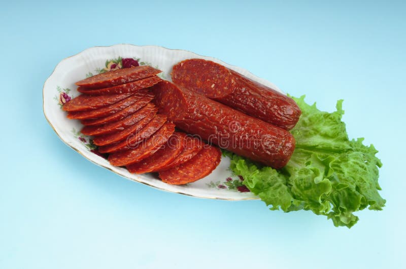 Pepperoni stock photo. Image of dried, ingredient, appetizer - 8524938