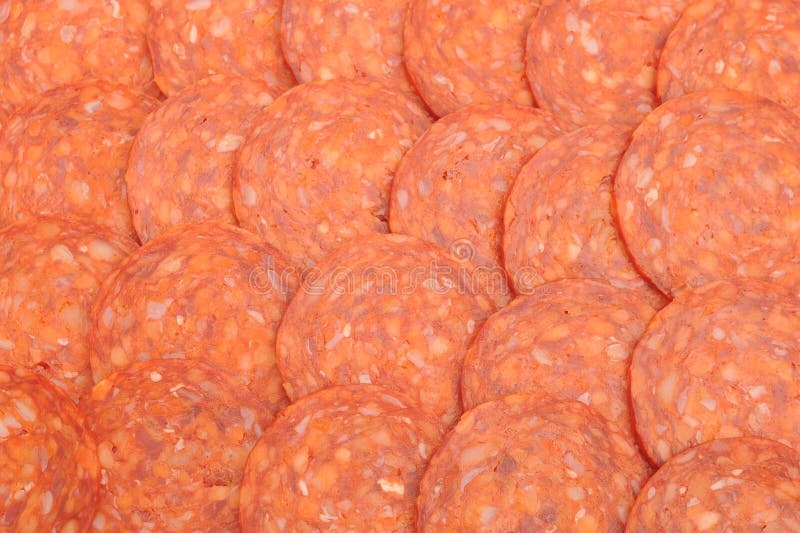 Pepperoni background stock photo. Image of slices, italian - 27010766