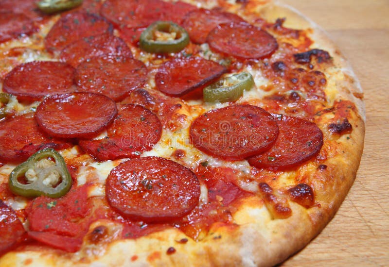 Pepperoni Pizza stock image. Image of pizza, food, salami - 4002989