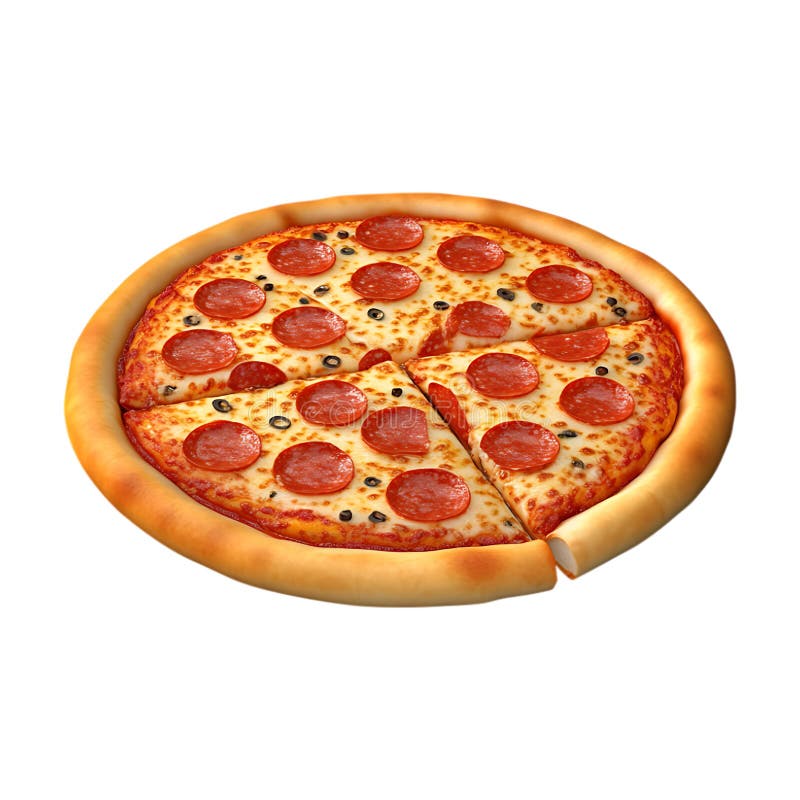 Pepperoni Pizza Delicious Ready on Transparent Background Stock ...