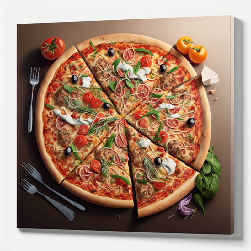 Pepperoni Pizza Delivery.Delivered Fast Food Stock Illustration ...