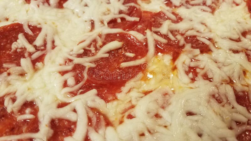Pepperoni Pizza with Melted Cheese and Grease Stock Image - Image of ...