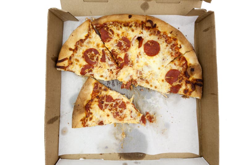 Pepperoni Pizza with Missing Slices Stock Photo - Image of slices ...