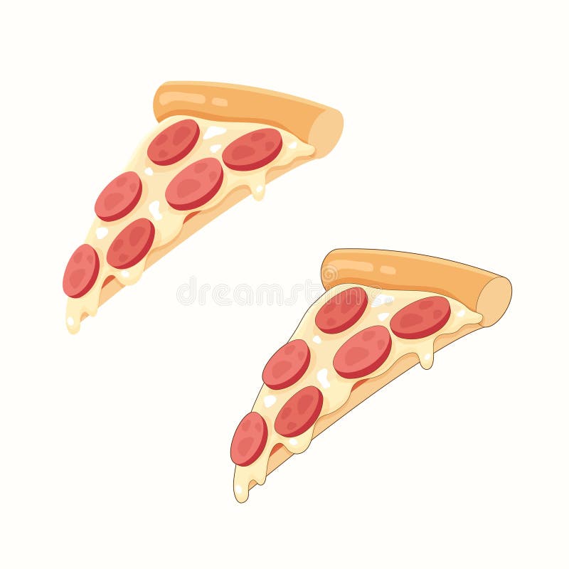 Pepperoni pizza slice stock vector. Illustration of display - 365508917