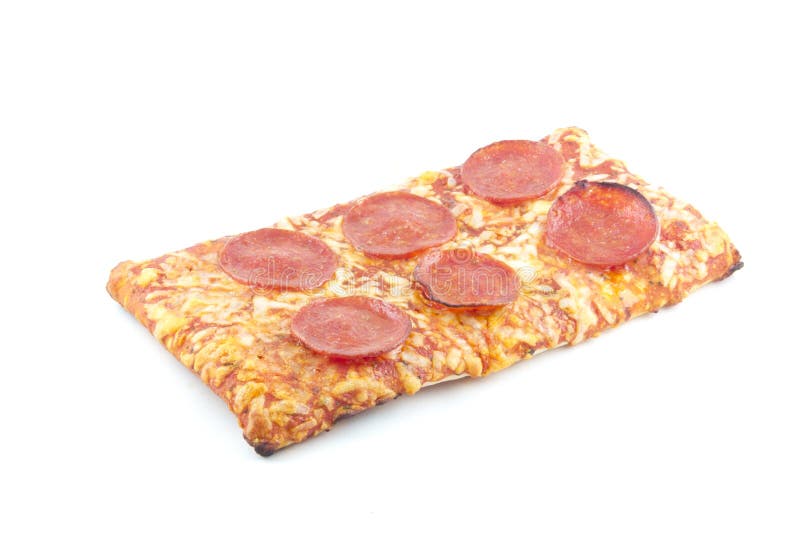 Pepperoni School Pizza stock image. Image of pizza, nostalgic - 42896257