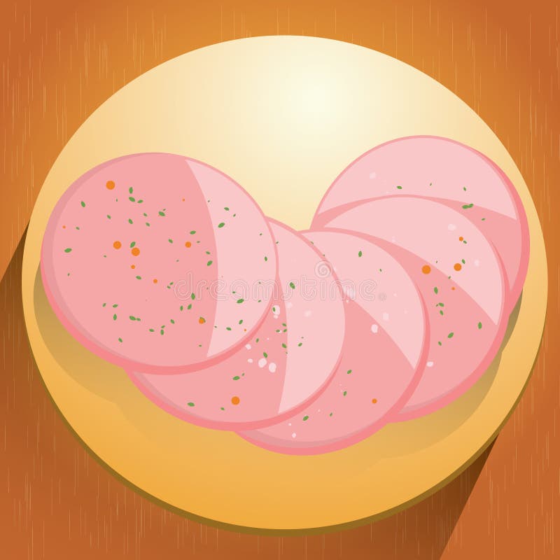 Pepperoni. Vector Illustration Decorative Design Stock Vector ...