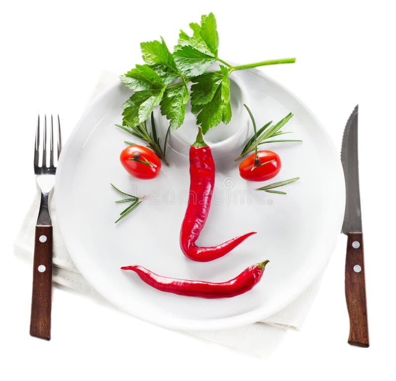 Peppers face stock image. Image of food, rosemary, paprika - 34344245