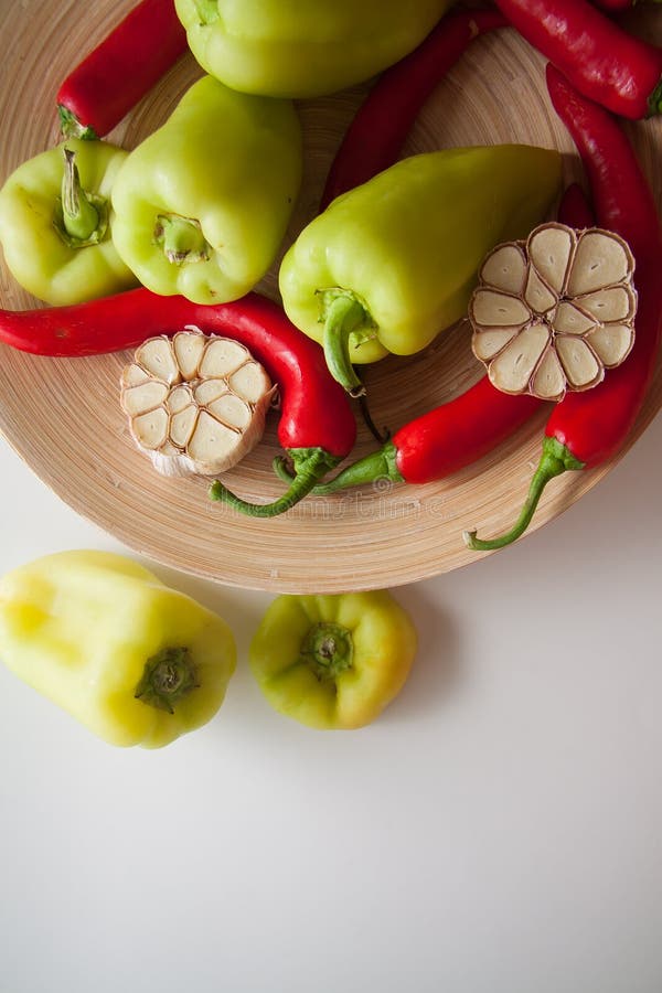 Peppers&garlic stock photo. Image of lifestyle, paprika - 74065488