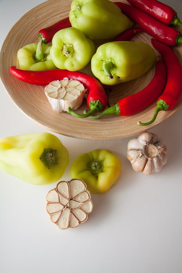Peppers&garlic stock image. Image of jalapeno, healthy - 74066035