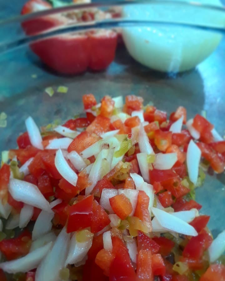 Dinner prep stock image. Image of dinner, peppers, onion - 122835921
