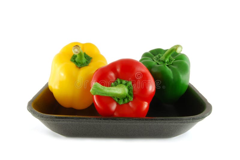 Peppers in the tray stock photo. Image of shiny, organic - 7178022