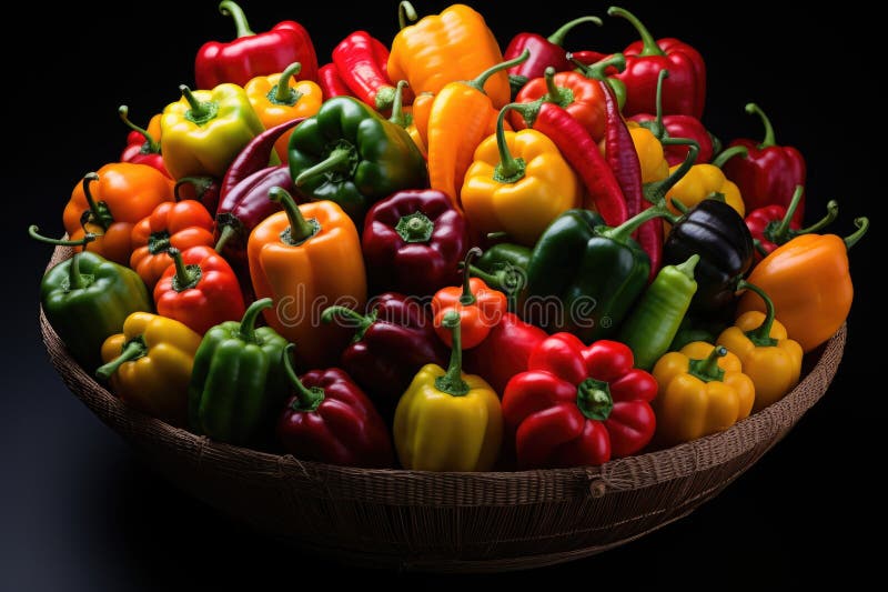 Peppers on a White Table Many Peppers Summer Vegetables Peppers for ...