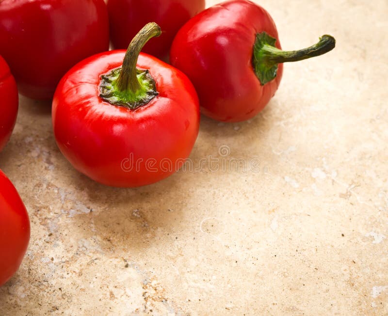 Peppino or Cherry Bomb Hot Red Peppers Stock Image - Image of foodie ...