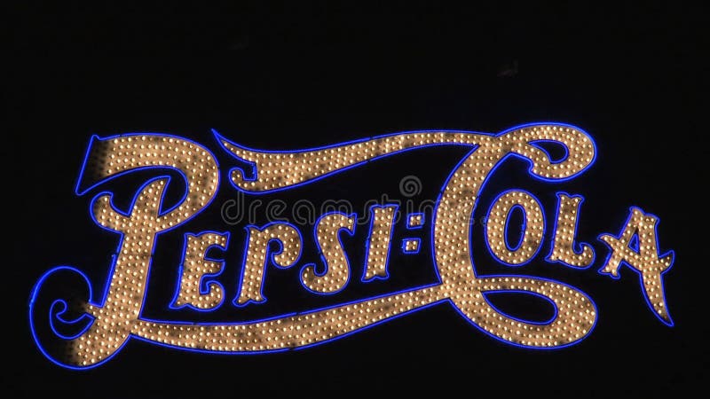 Pepsi Cola Sign Las Vegas at Night Stock Video - Video of night, nevada ...