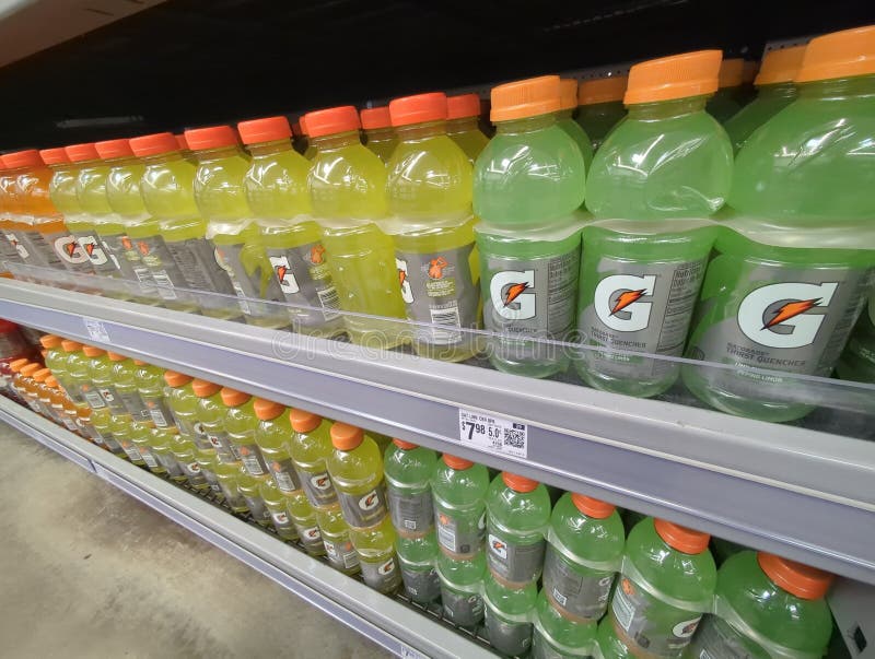 Pepsi PepsiCo Gatorade Brand Bottles on Store Shelf Display Editorial ...