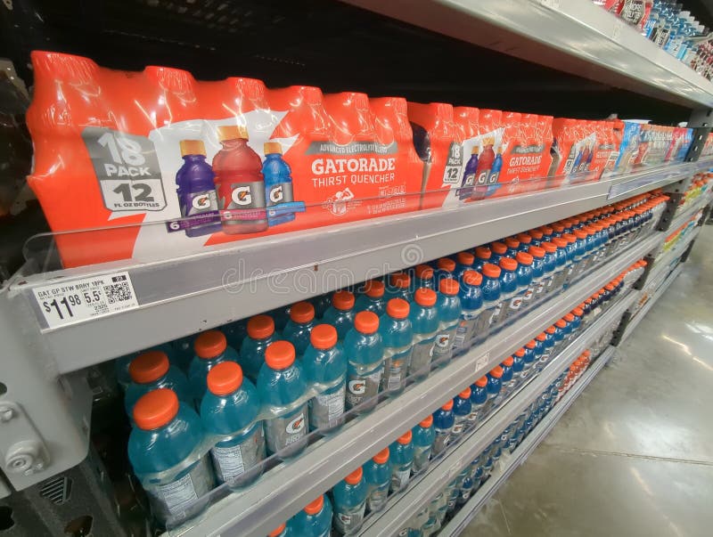 Pepsi PepsiCo Gatorade Brand Bottles on Store Shelf Display Editorial ...