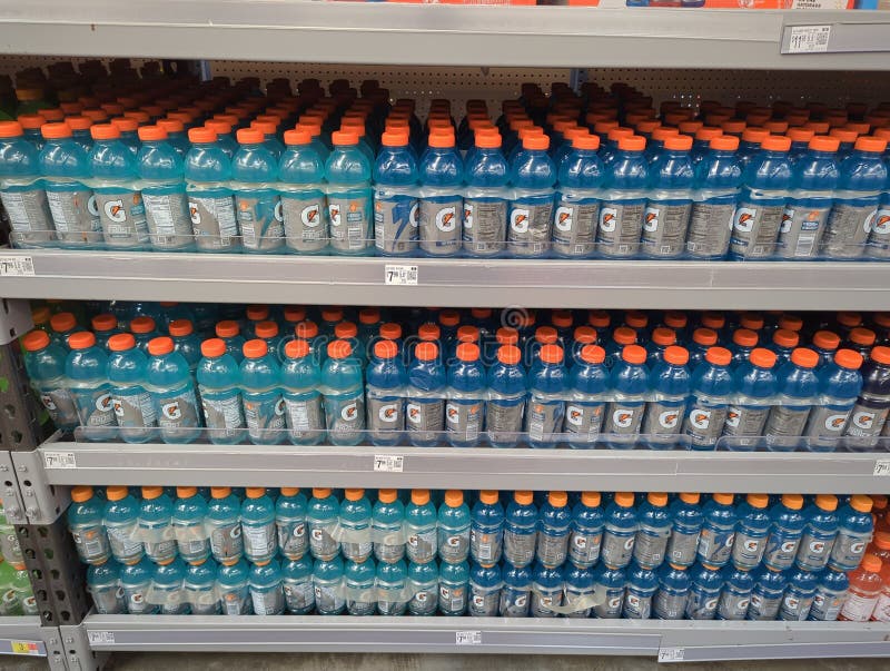 Pepsi PepsiCo Gatorade Brand Bottles on Store Shelf Display Editorial ...