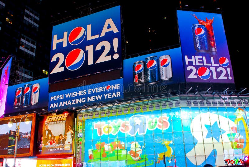 Pepsi Welcomes the New Year! Times Square, NYC Editorial Stock Photo ...