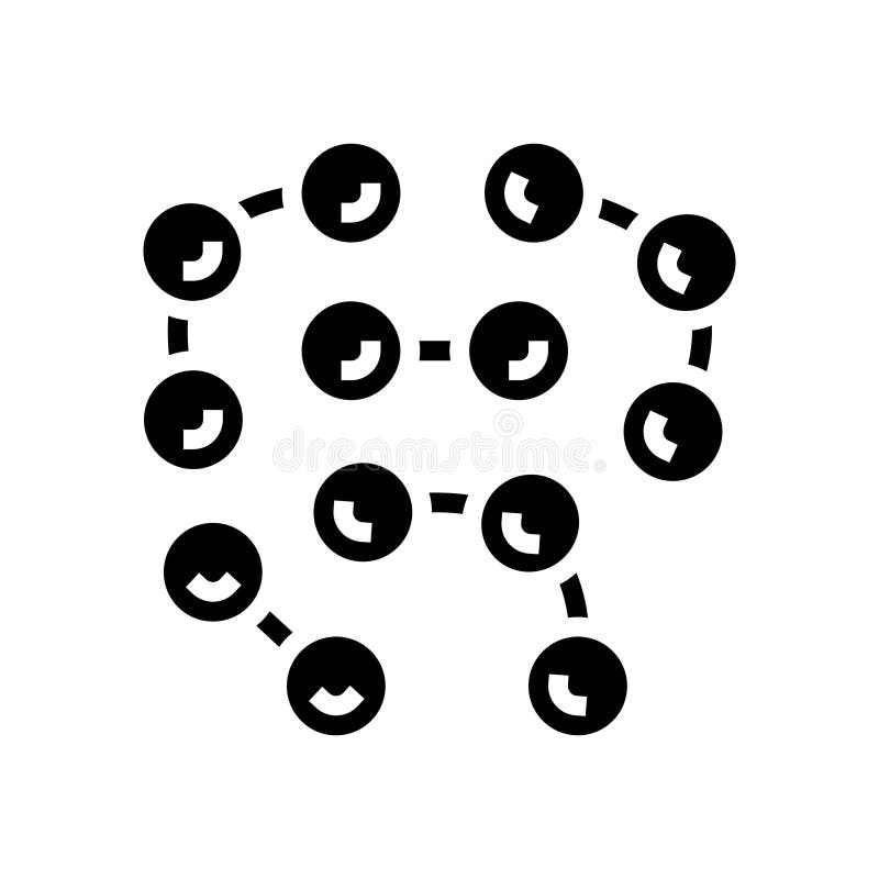 Peptide Bonds Biochemistry Glyph Icon Vector Illustration Stock Vector ...