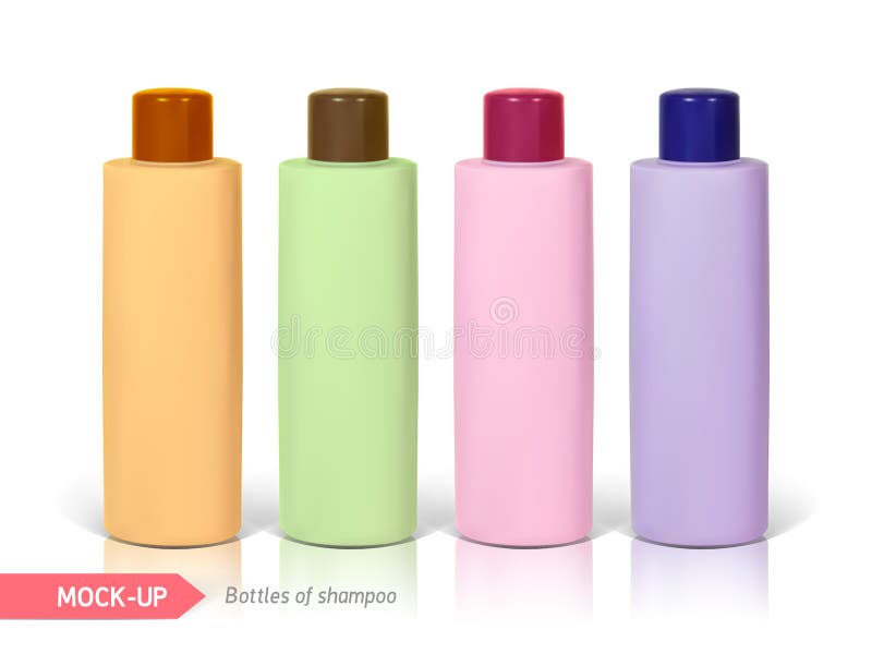 Pequeña botella de champú ilustración del vector. Ilustración de tubo ...