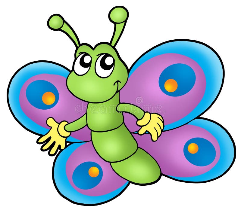 Clip Art De Mariposa Rosa Y Verde