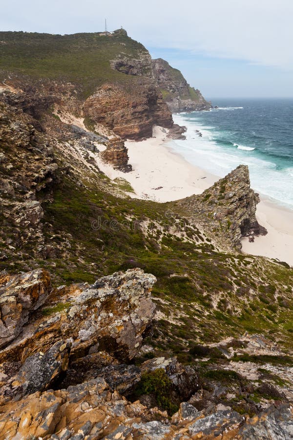 Pequeña Playa Entre Las Rocas Escarpadas Foto de archivo - Imagen de ...