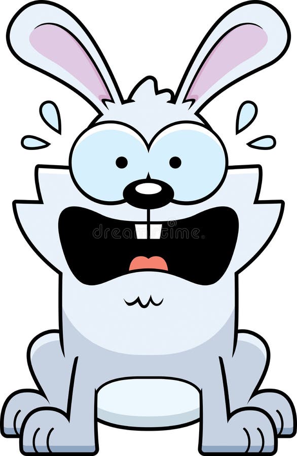 Conejo asustado ilustración del vector. Ilustración de conejito - 14503945